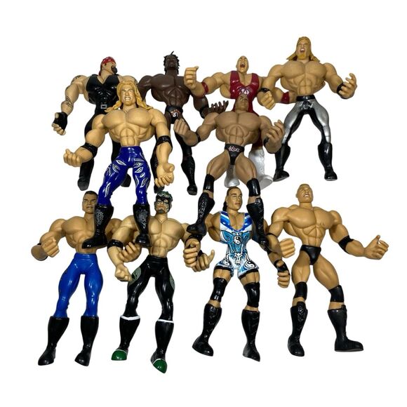 WWE | Toys | Wwe Flex End Lot Of Rubber Action Figures Jakks Pacific ...